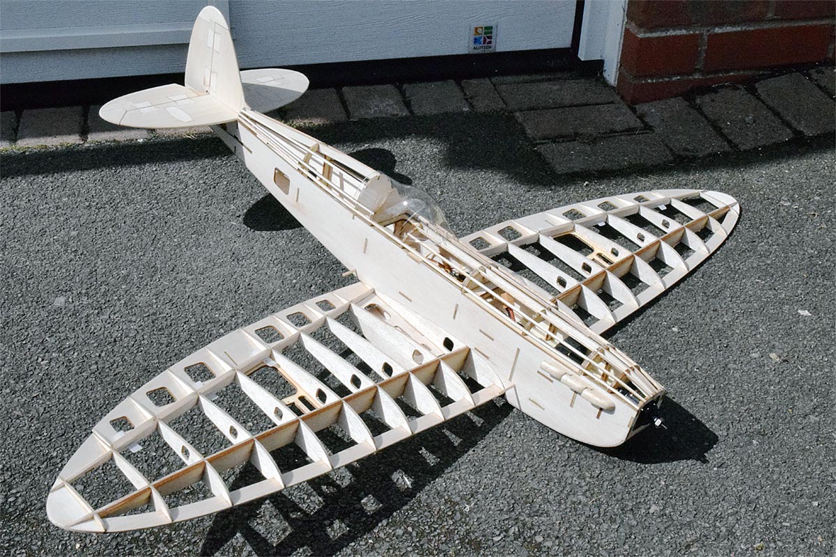 Balsa Basics Spitfire | 40" Wingspan Airframe Only RC Ready Kit