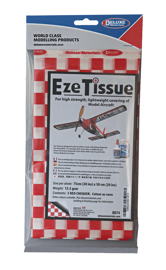 Eze Tissue Red/White Chequer