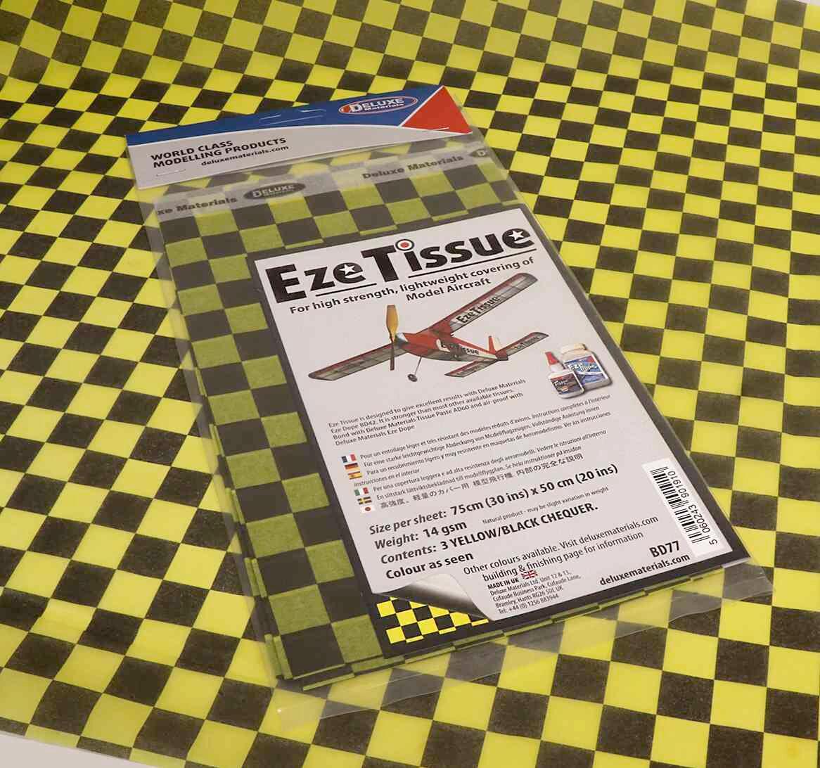 Eze Tissue Yellow/Black Chequer