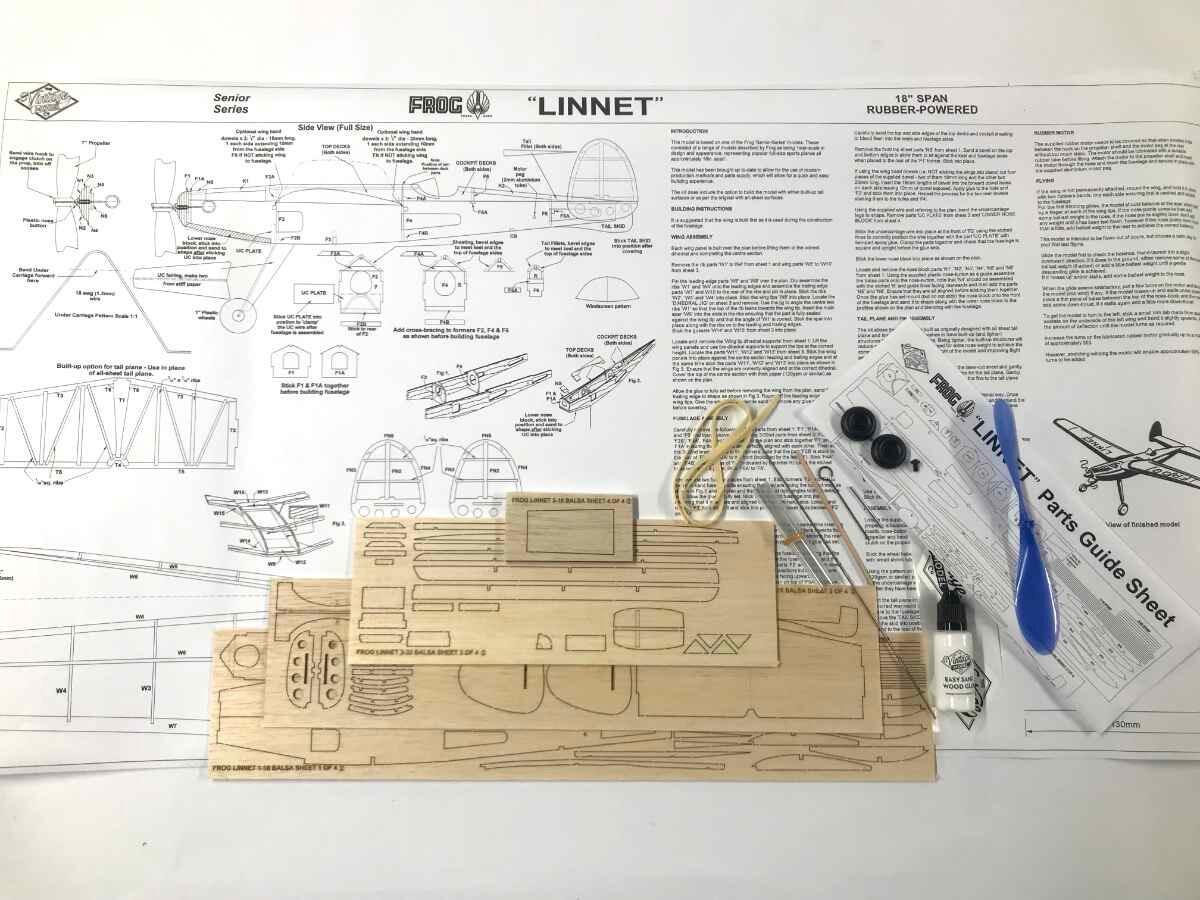 F.R.O.G. Linnet - 18" Wingspan Balsa Model Aircraft Kit