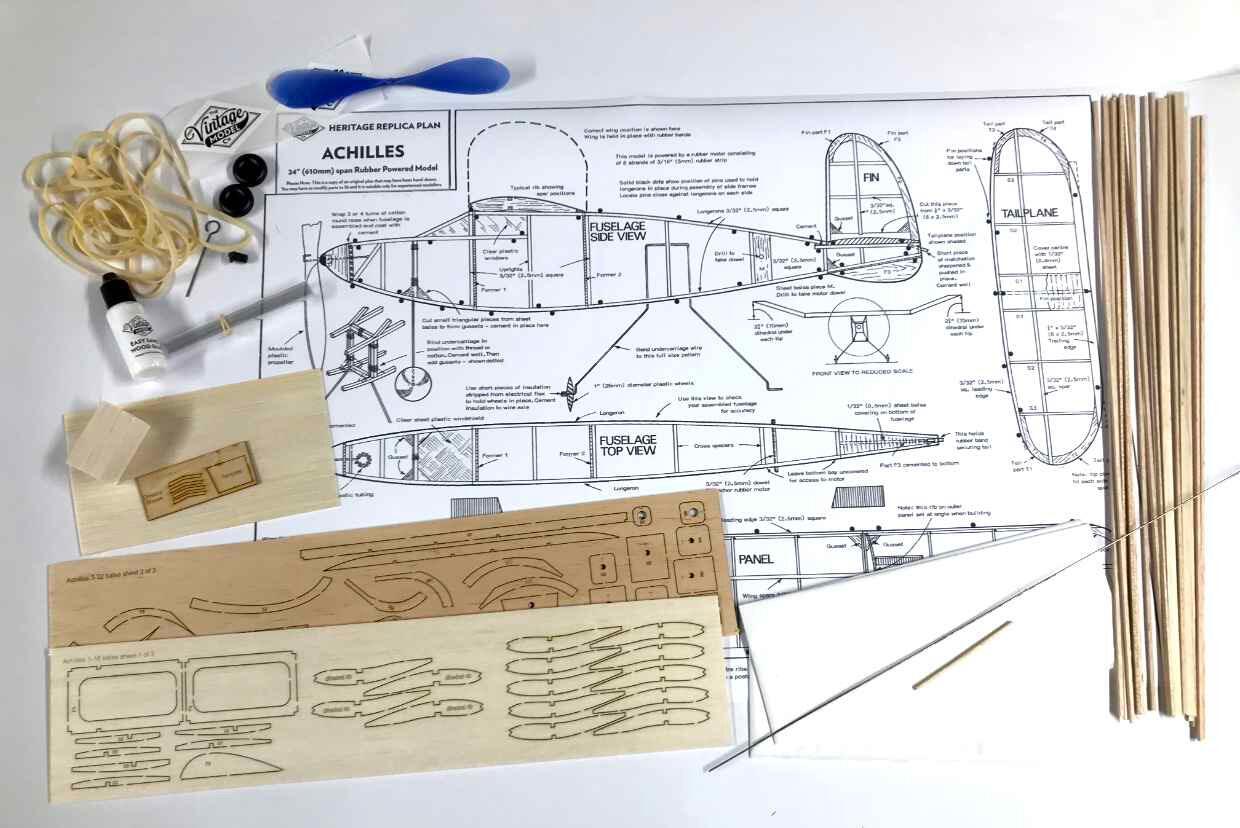 KK Achilles | 24" Heritage Replica Balsa Kit