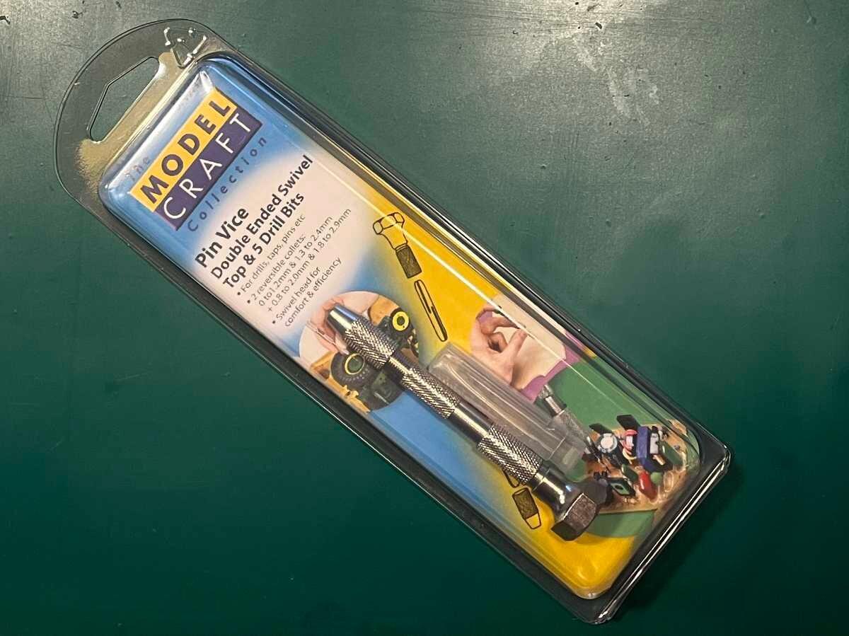 Pin Vice Double-Ended Swivel Top with 5 Drill Bits