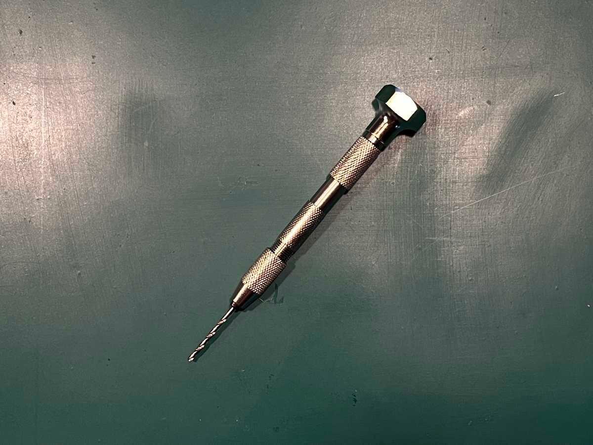 Pin Vice Double-Ended Swivel Top with 5 Drill Bits